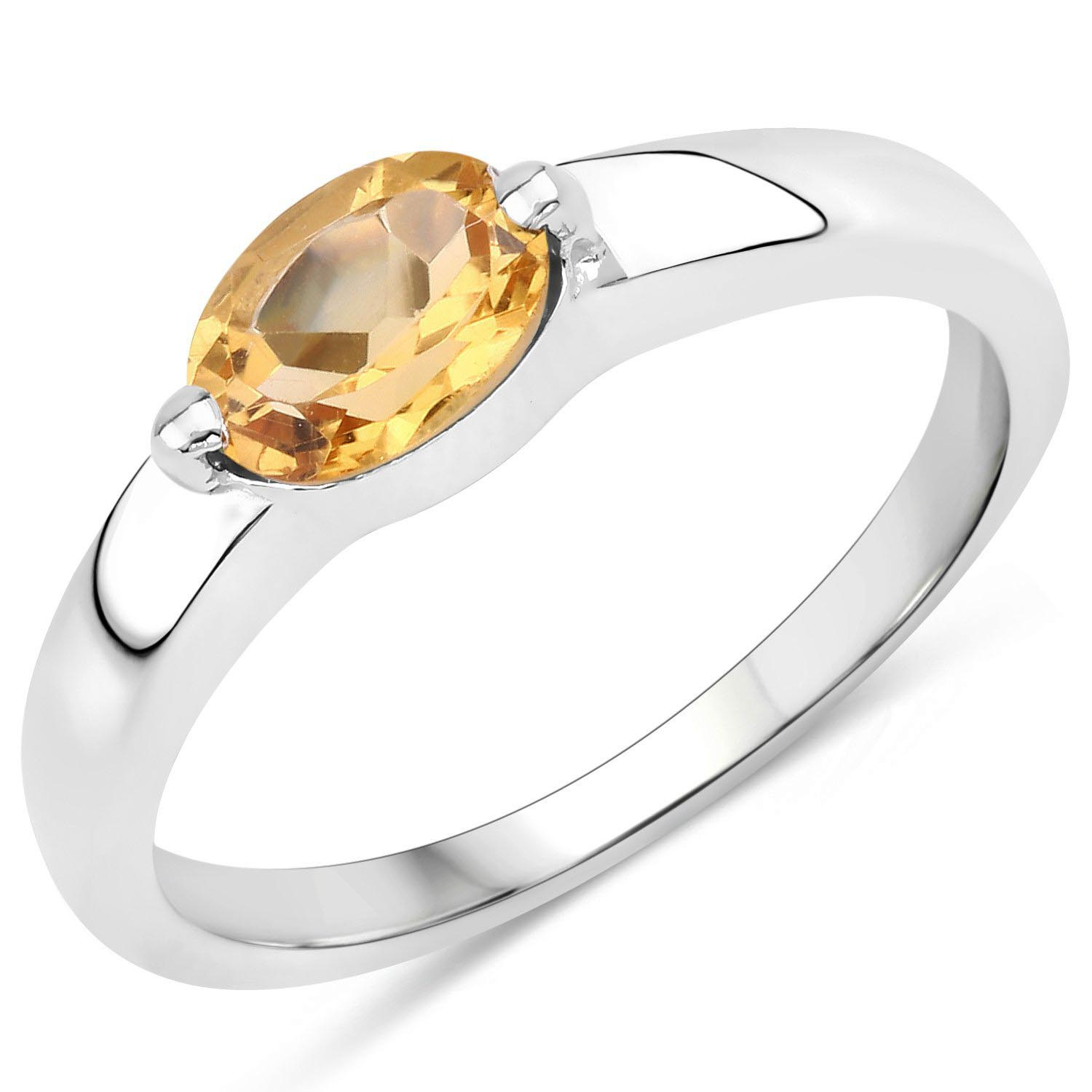 Pierścionek damski ze srebra Cytryn naturalny